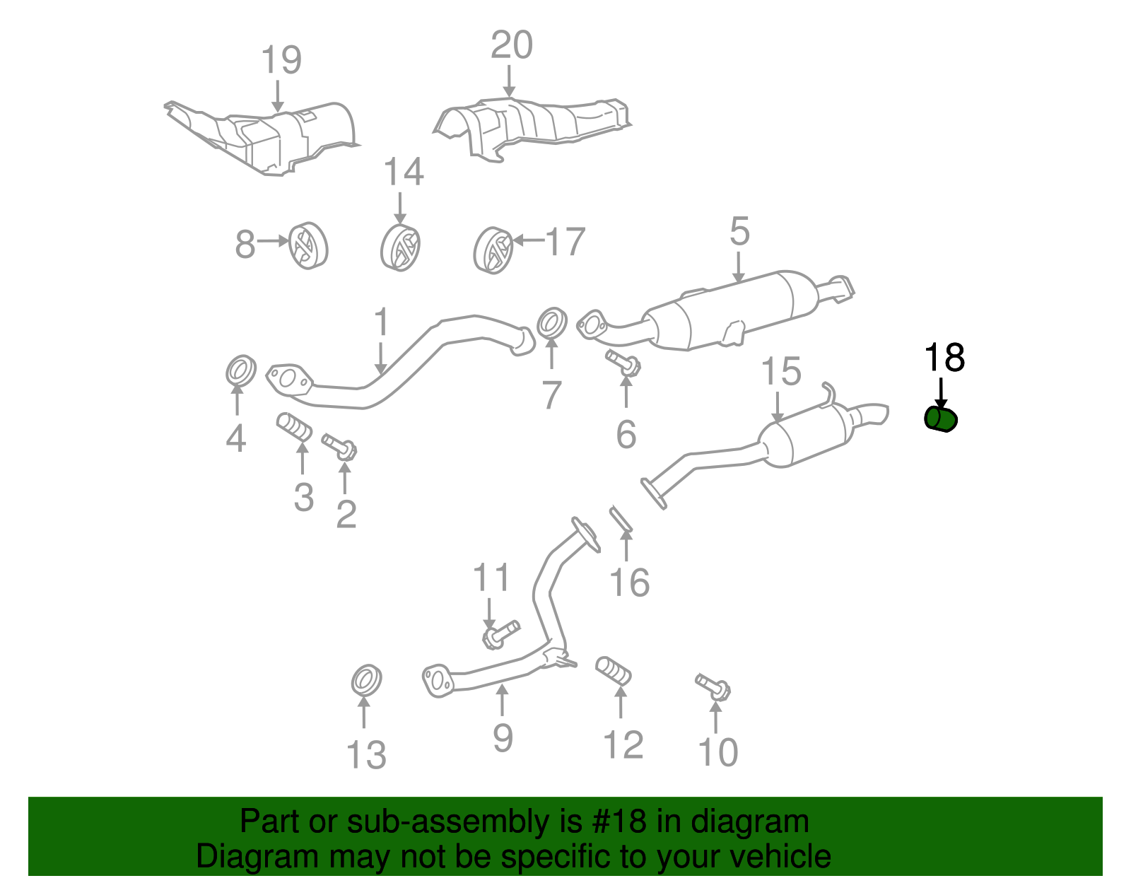 Genuine Toyota Tailpipe Extension part# 17408-31030 for 2008-2015 Scion ...