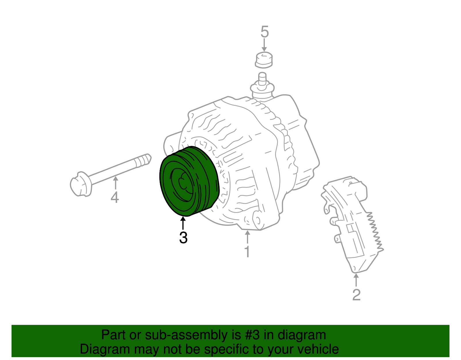 27411-50190 - Alternator Pulley - 1998-2000 Toyota Land Cruiser ...