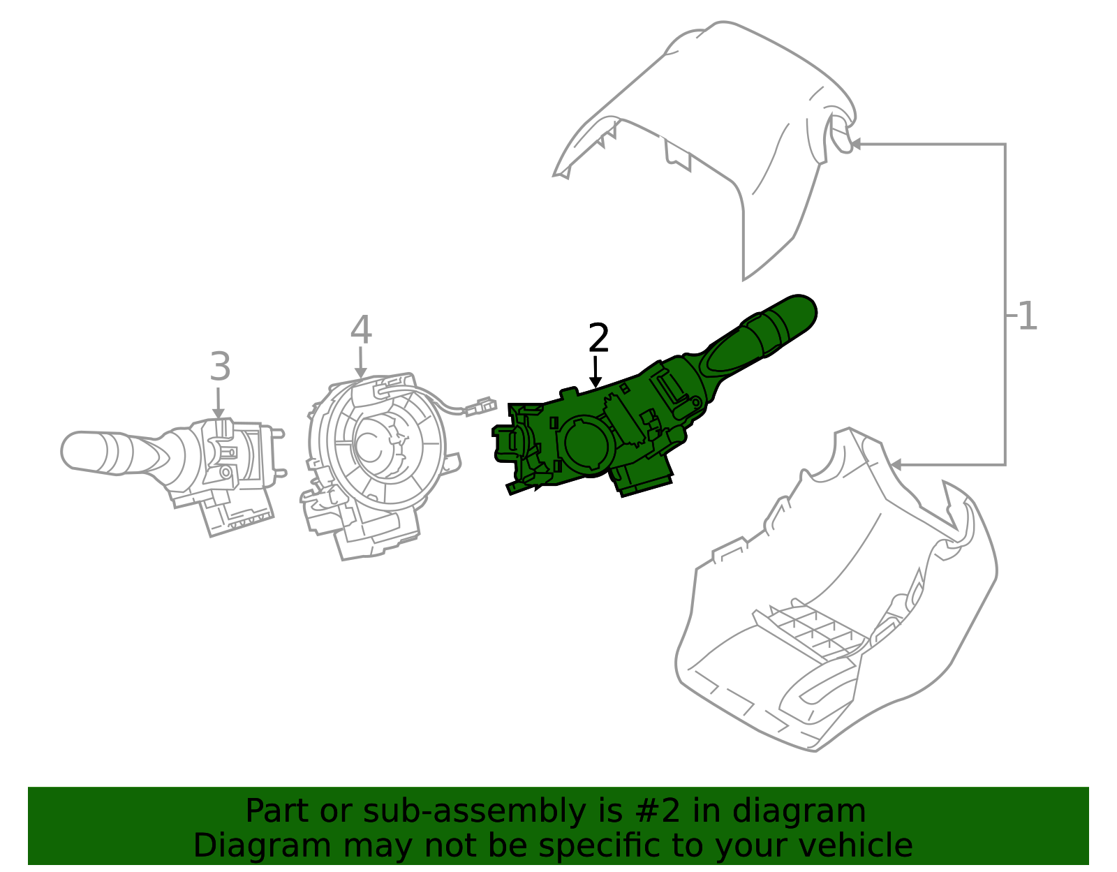 2014-2017 Toyota Prius V Wiper Switch 84652-52290 | Toyota Parts Center