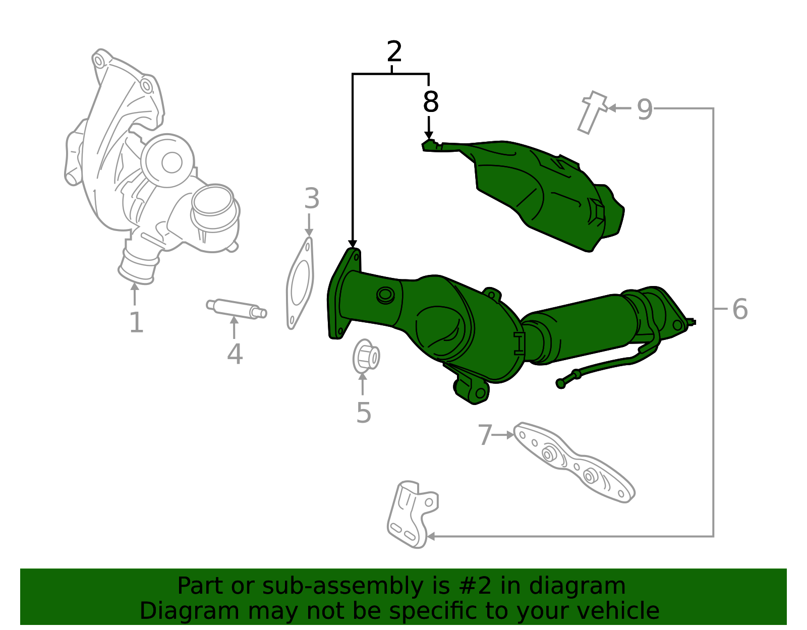 F2GZ-5E212-A - Catalytic Converter - 2015-2016 Ford Edge | Lasco Auto Parts