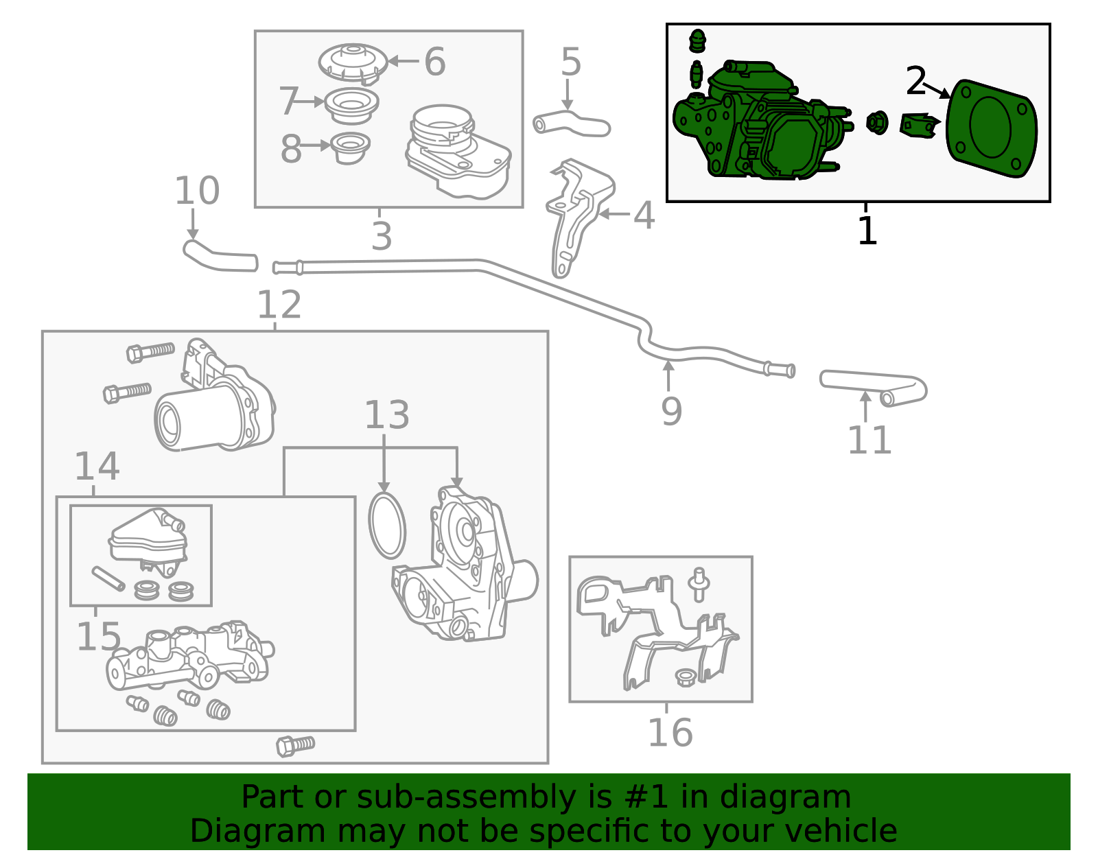 01469-T3W-A02 - Master Cylinder Assembly 2014-2017 Honda Accord | Honda ...