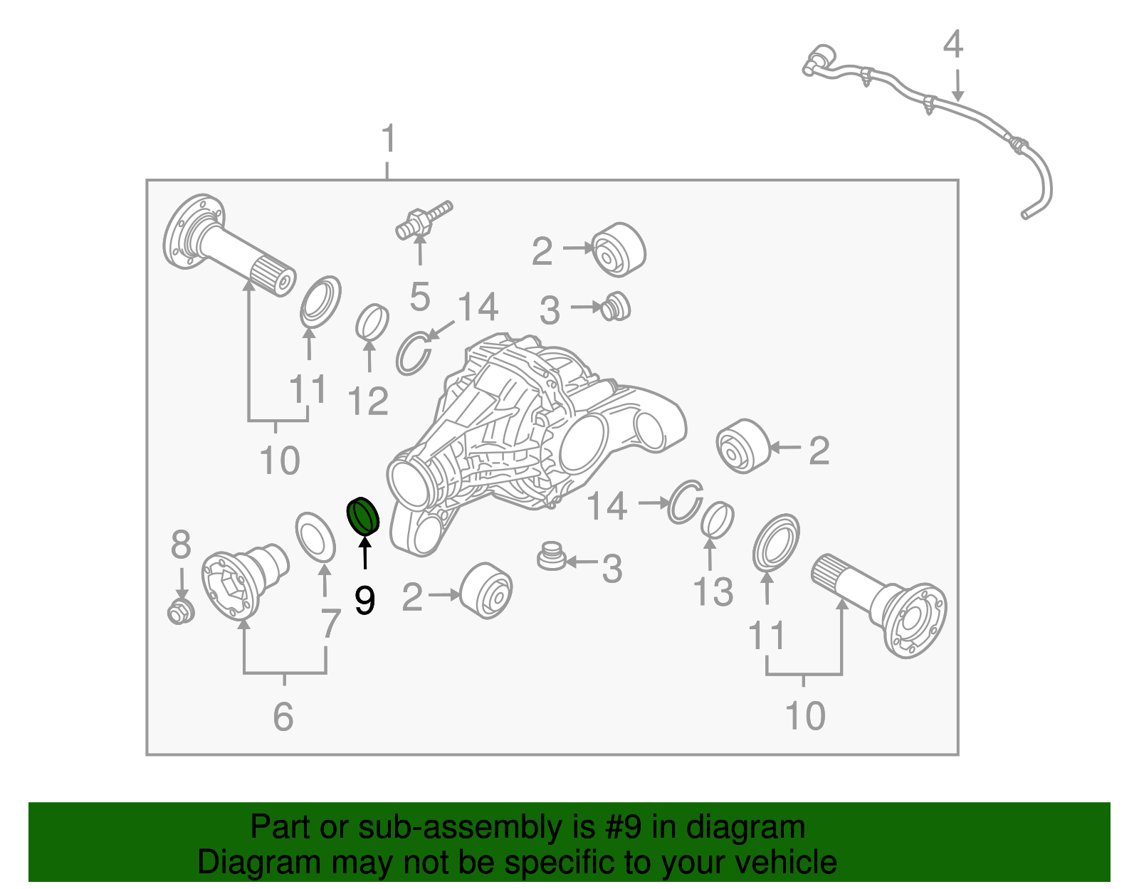 0AB-525-596 - Front Seal 2004-2010 Volkswagen Touareg | Wolfsburg Parts ...