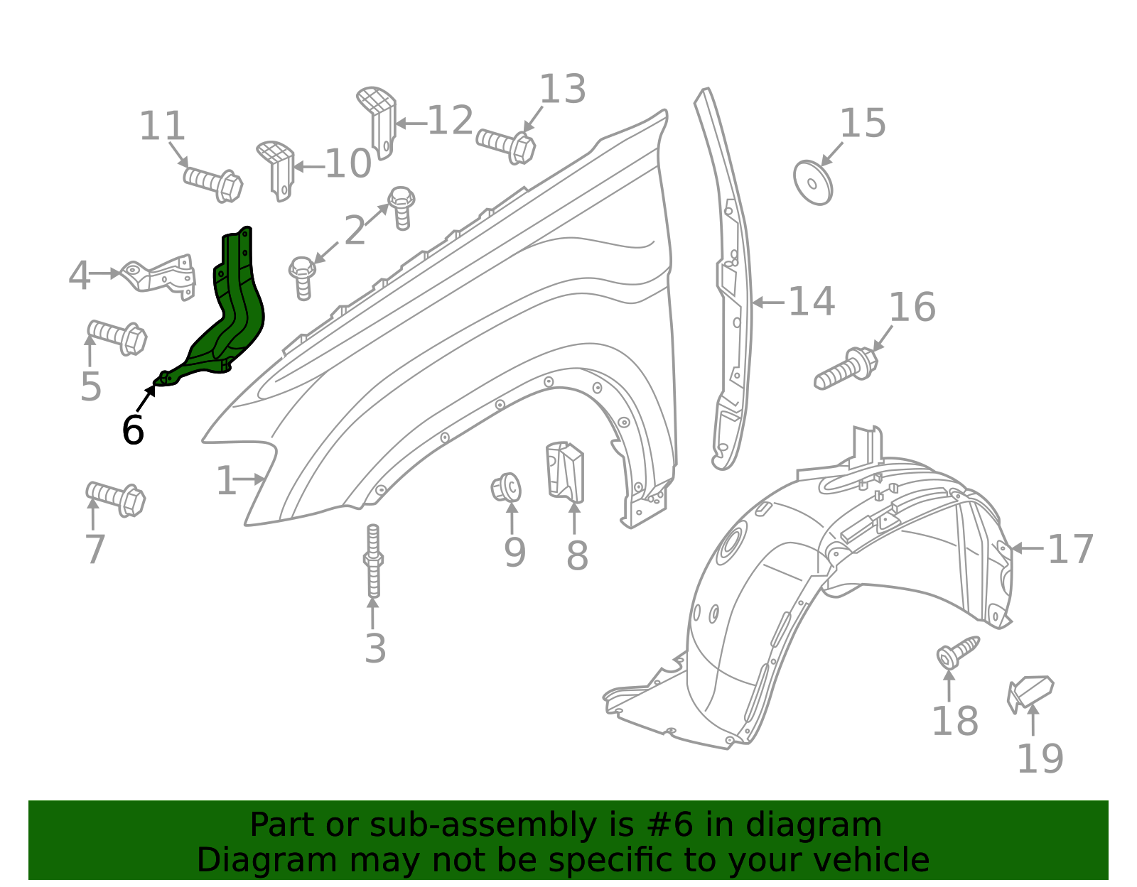2020-2025 Volkswagen Front Mount Bracket 3CM-821-136 | OEM Parts Online