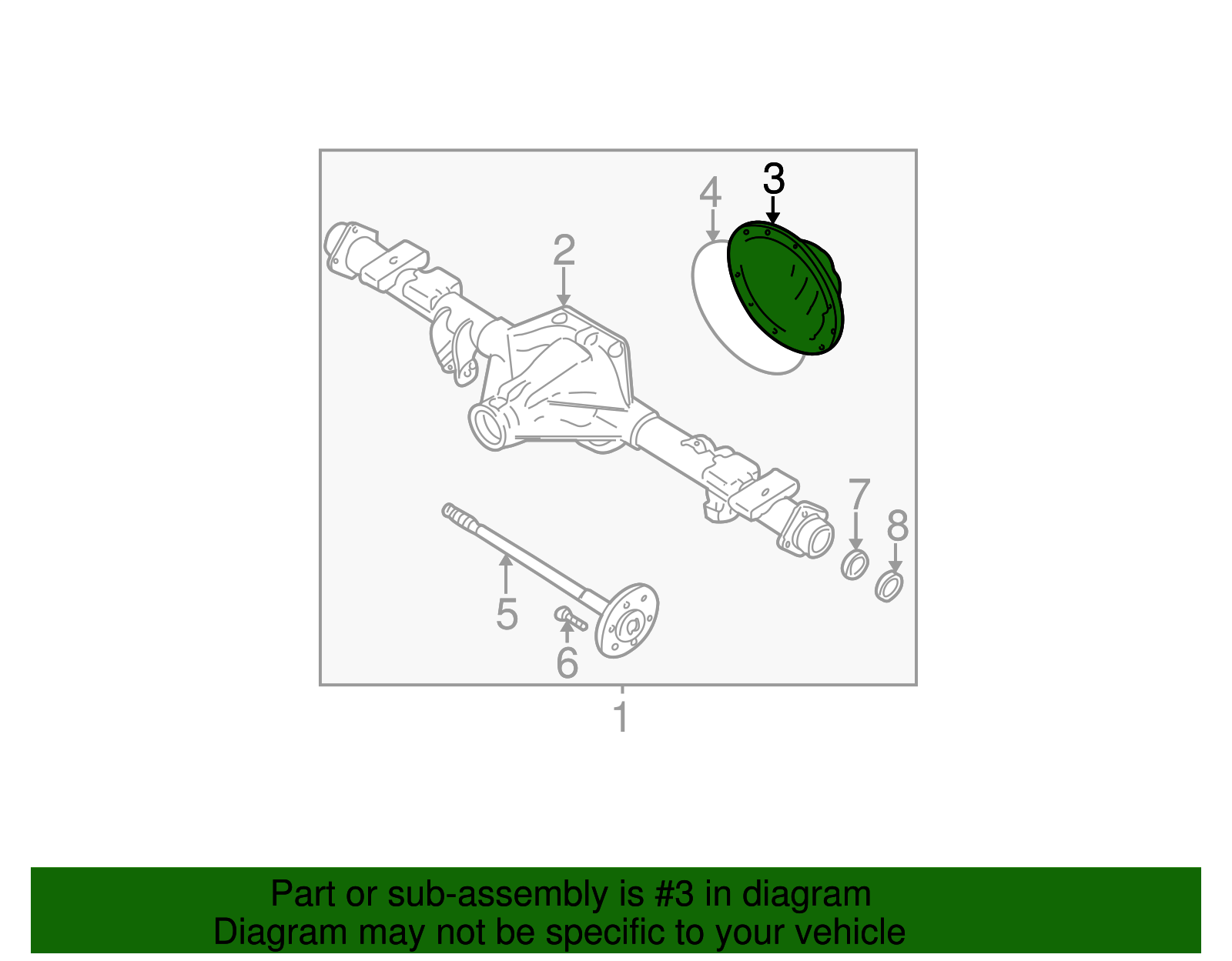 2002-2009 GM Rear Axle Housing Cover Kit with Gasket and Bolts 12479379 ...