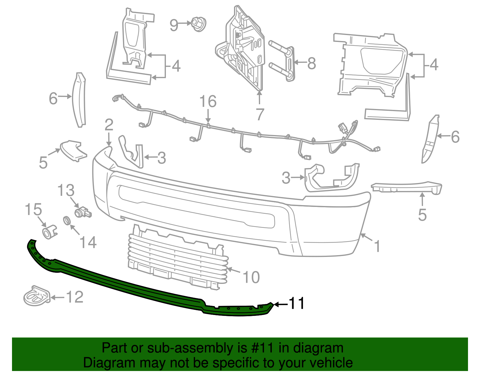 2013-2018 Ram Air Dam 68196533AA | Mopar Parts Canada