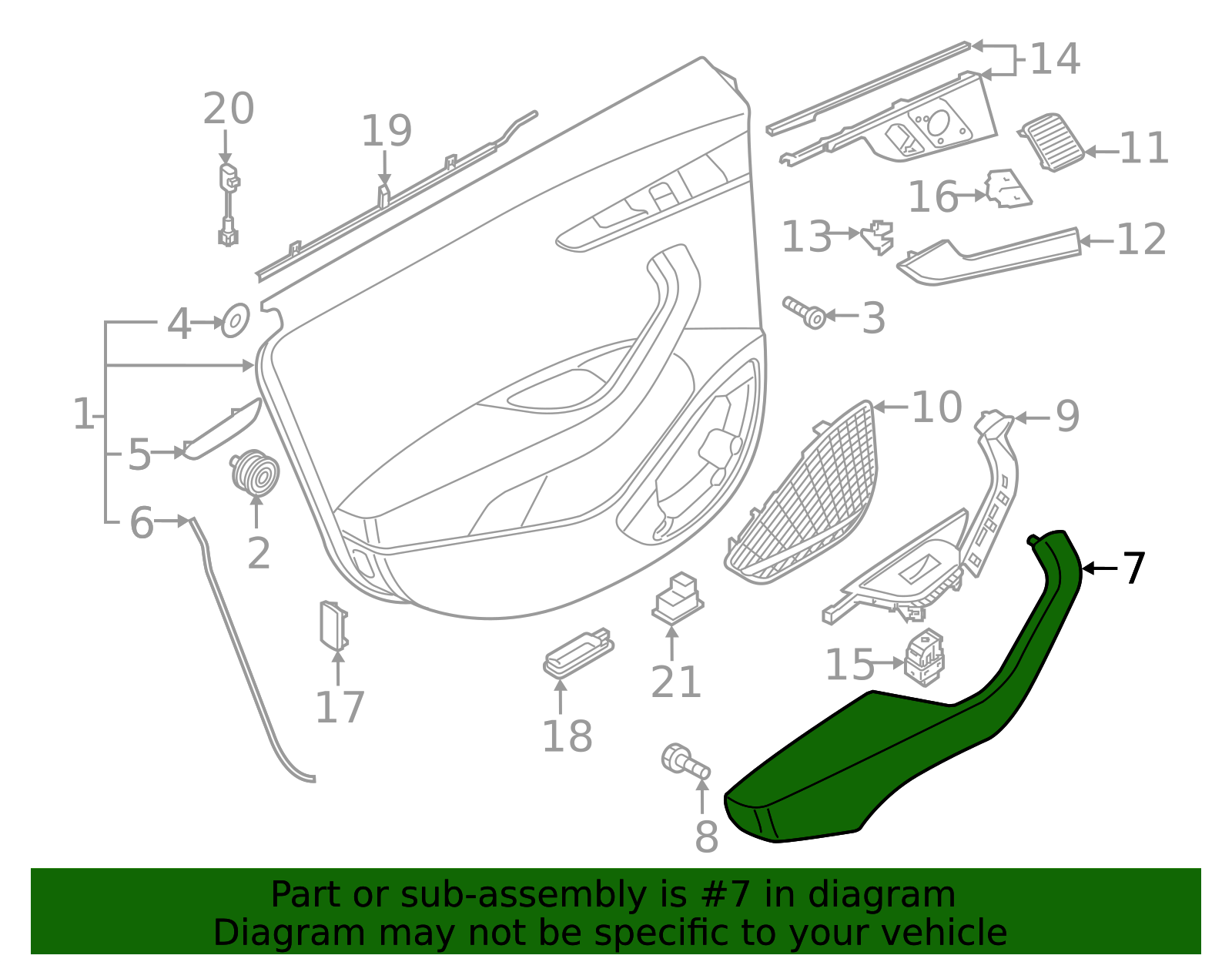 8W0-867-374-A-FTA - Armrest 2019-2020 Audi | Audi OEM Parts Guy
