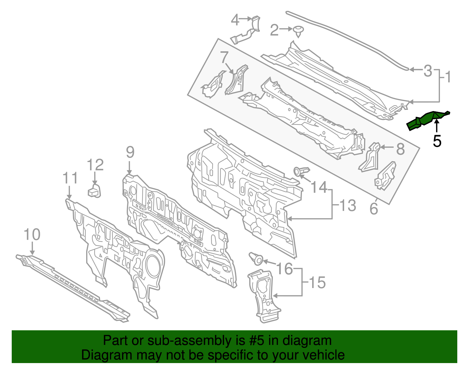 53867-06140 - 2018-2024 Toyota Camry - Side Seal | Toyota Parts Delivered