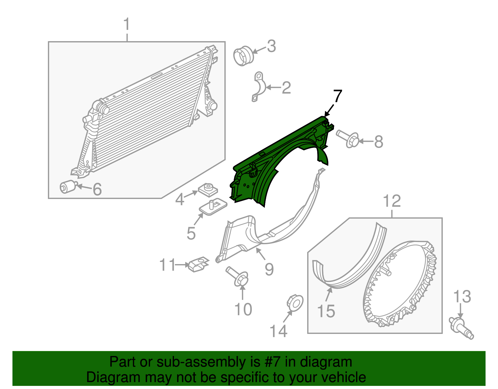 Genuine OEM Ford Part - Engine Cooling Fan Shroud BC3Z-8146-L | Genuine OEM Ford Parts & Accessories
