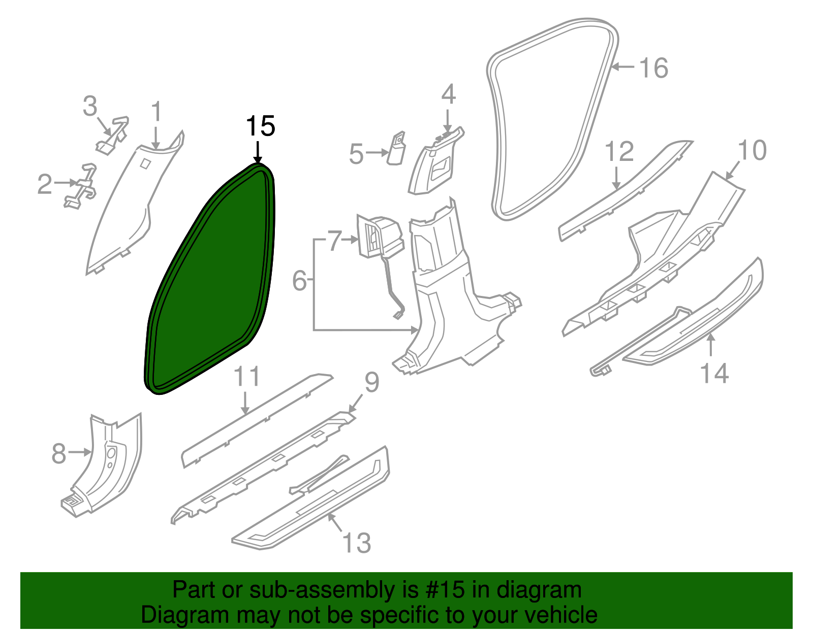 Genuine BMW 51-72-7-454-424 | Body Weather-Strip | FREE Shipping on ...