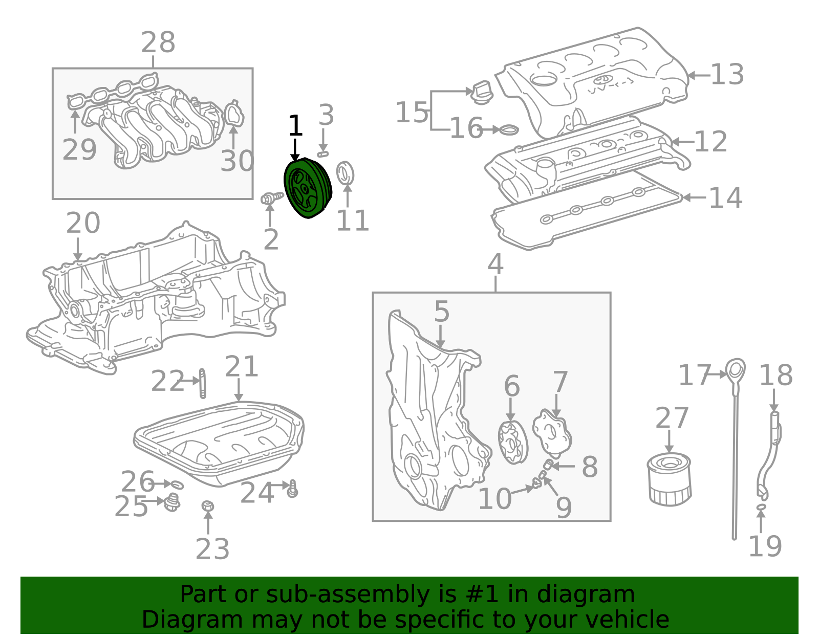 Genuine Official Toyota Pulley part# 13407-21020 for Ourisman Toyota ...