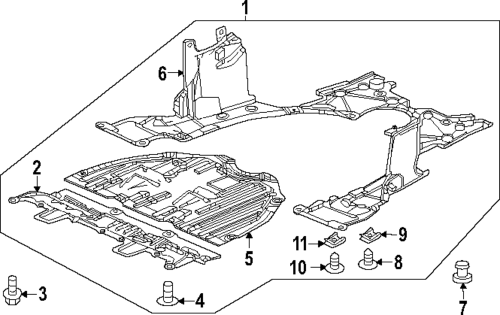 2023-2025 Honda CR-V Center Shield 74112-3A0-A00 | Cheaper Honda Parts