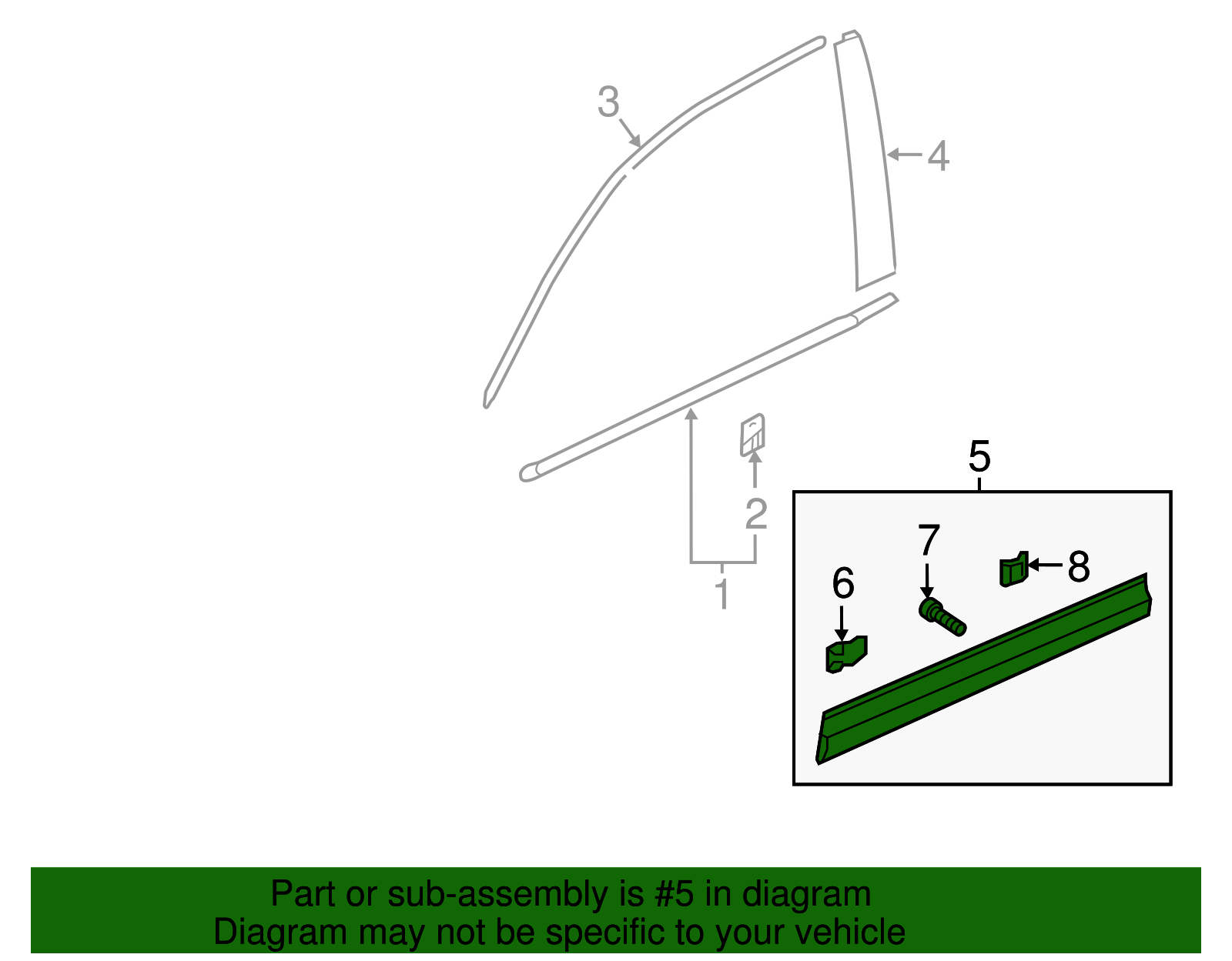 75332-TG7-A02 - 2016-2023 Honda - Garnish Assembly L Front Door (Lower ...