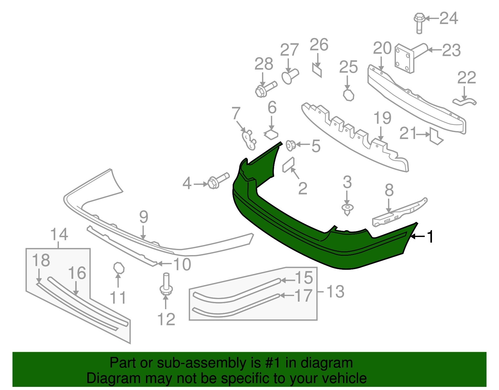 2006-2007 Hyundai Azera Bumper Cover 86610-3L000 | QuirkParts
