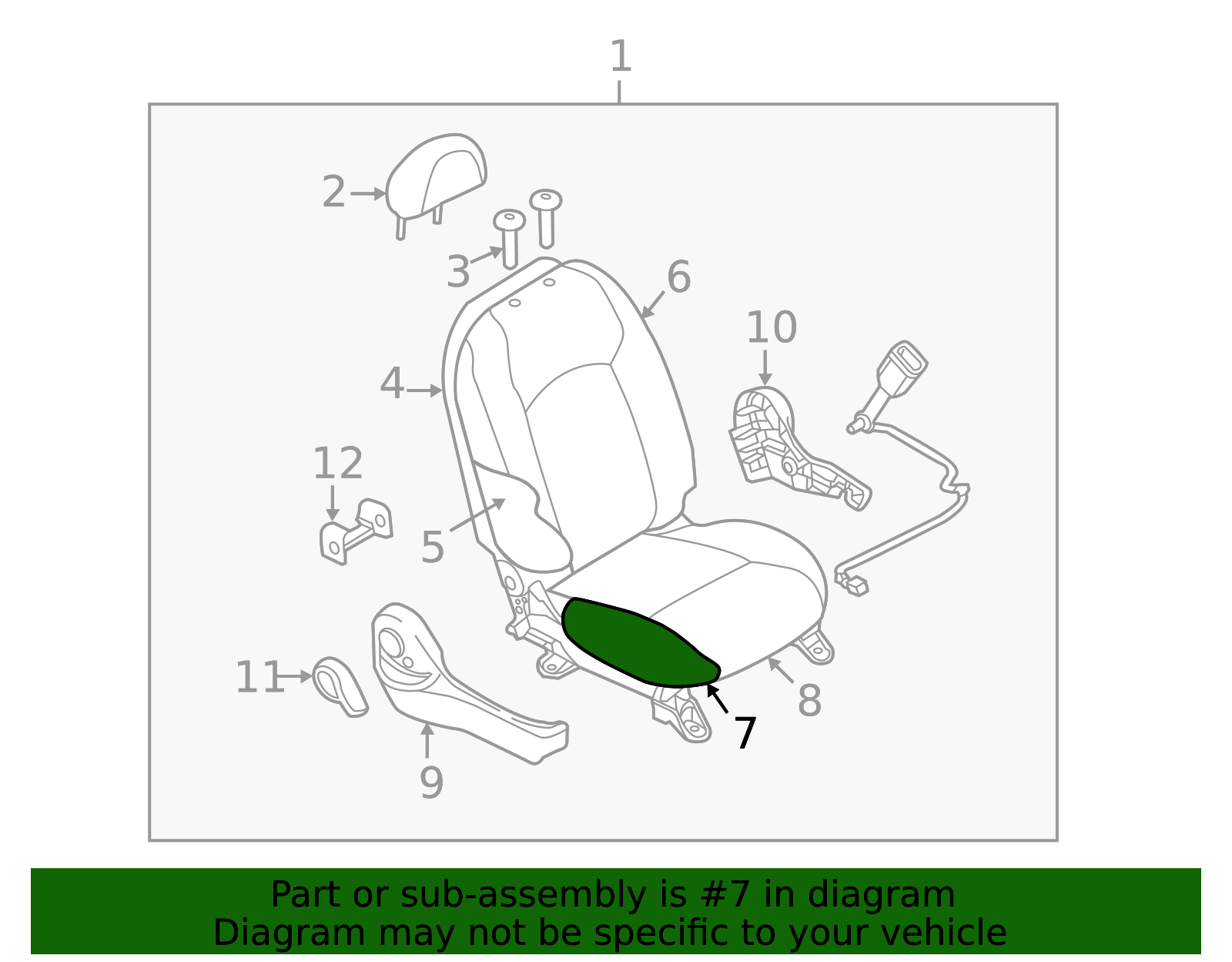87311-9KN0A - Seat Cushion Pad Official Nissan Parts Store