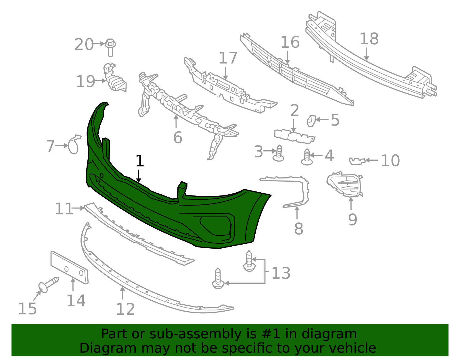 86510-A9UB0 - Bumper Cover 2019-2021 Kia Sedona | Kia.Parts Store