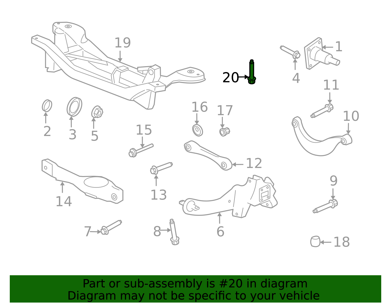 2008-2011 Ford Focus Suspension Cross-Member Mount Bolt W716278-S442 ...