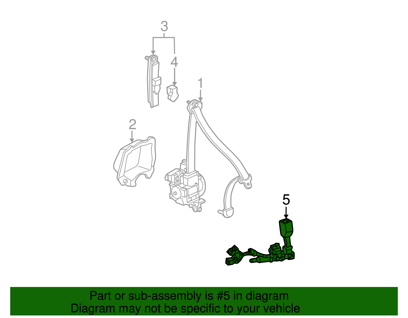 04813-S9A-A51ZA - 2005-2006 Honda CR-V - Lap Belt | Honda Car Parts Direct