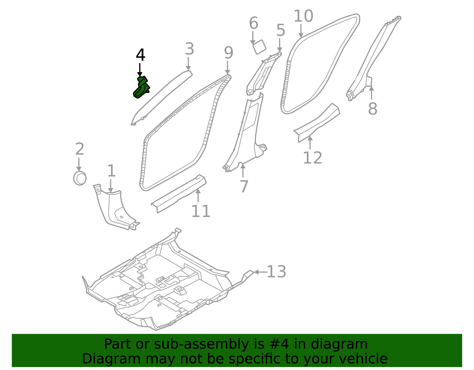 76988-6LB5A - Windshield Pillar Trim Clip 2020-2025 Nissan | Nissan ...