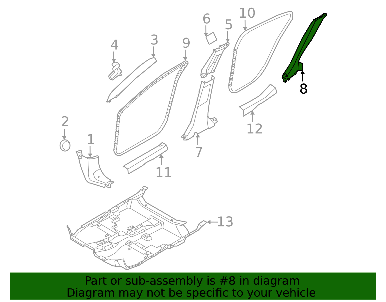 2020-2025 Nissan Sentra Lock Pillar Trim 76917-6LB0A | Scott Evans ...