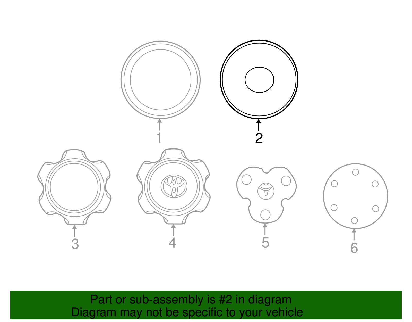 1999-2004 Toyota Wheel Cap 42603-35740 | OEM Parts Online