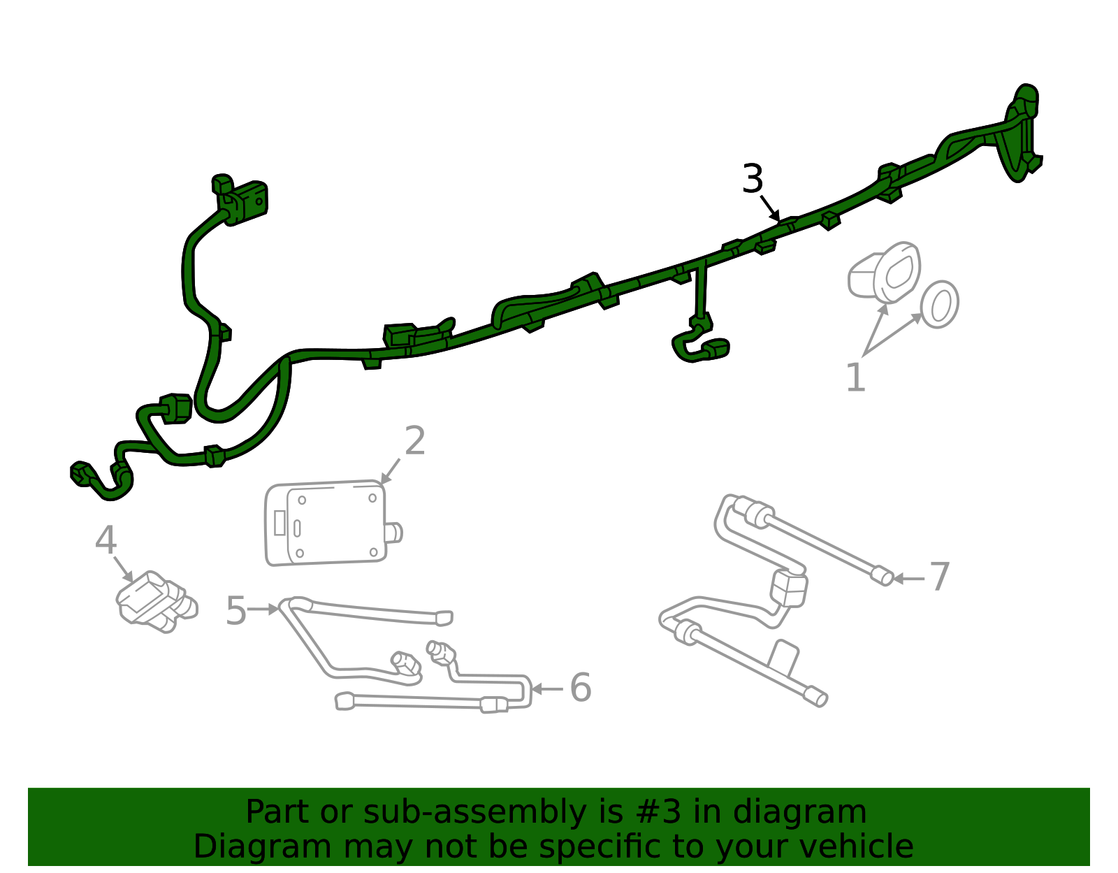 84810240 - 2020 GMC Acadia - Rear Object Alarm Sensor Wiring Harness ...
