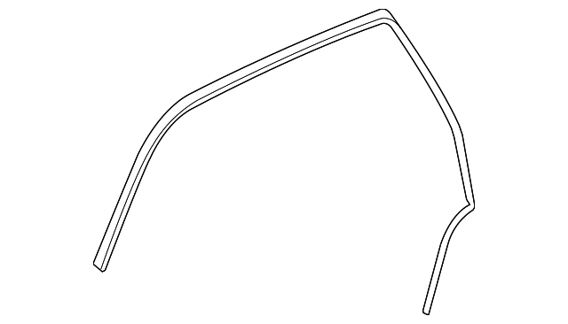 2007-2014 GM Passenger Side Center Pillar Upper Auxiliary Weatherstrip ...