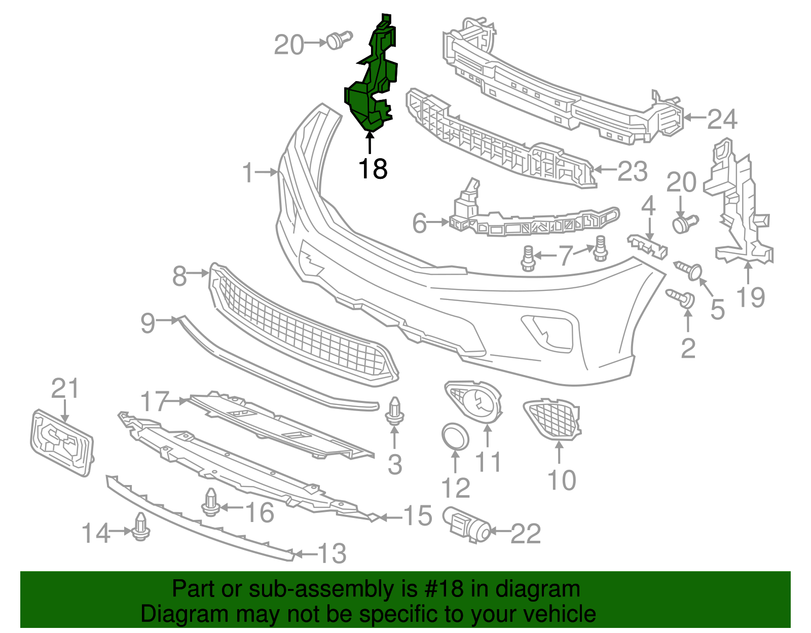 71108-T3L-A00 - Radiator Support Air Duct 2013-2015 Honda Accord ...