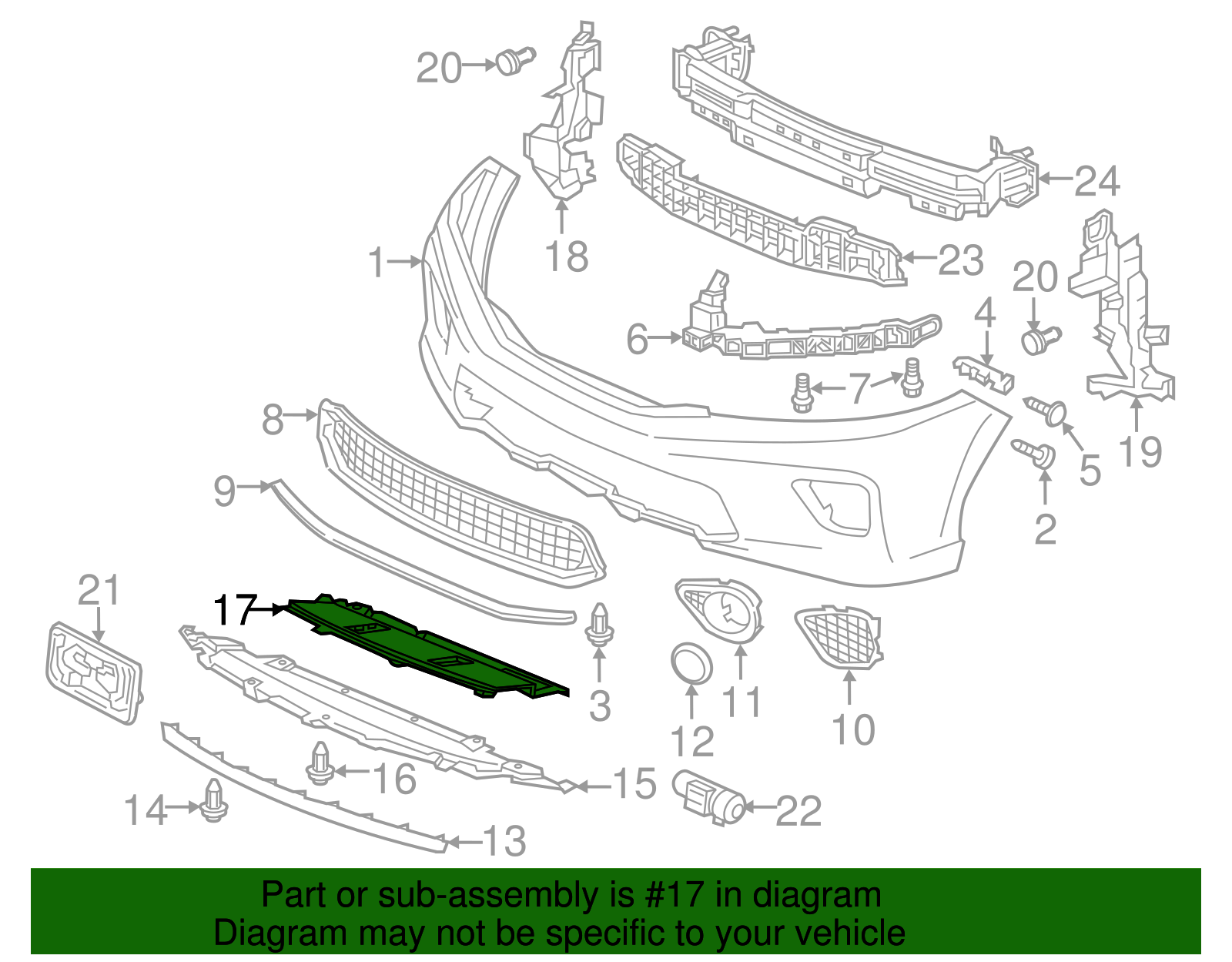 71107-T2A-A00 - Lower Duct 2013-2015 Honda Accord | Honda Parts Online