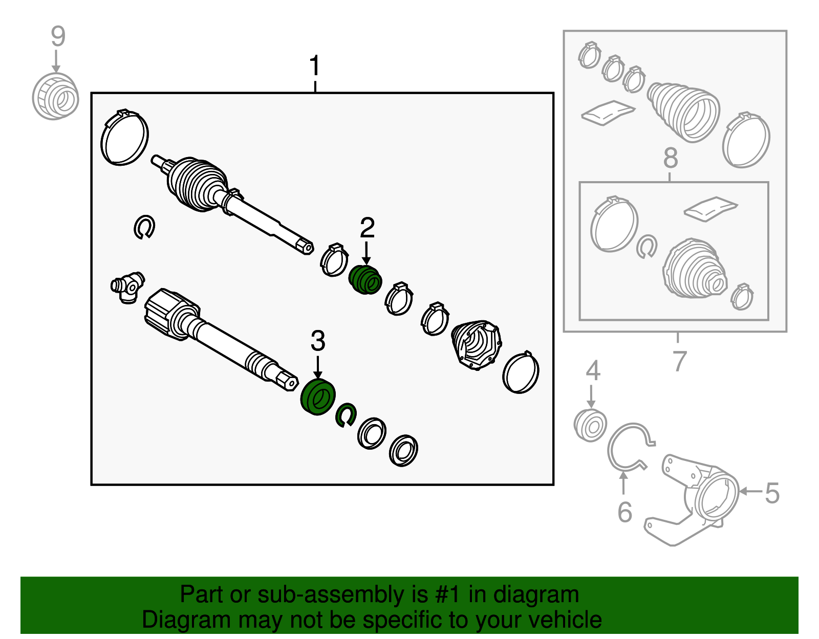 2017-2021 Lexus Front Right Passenger CV Axle Shaft Assembly NX200t ...