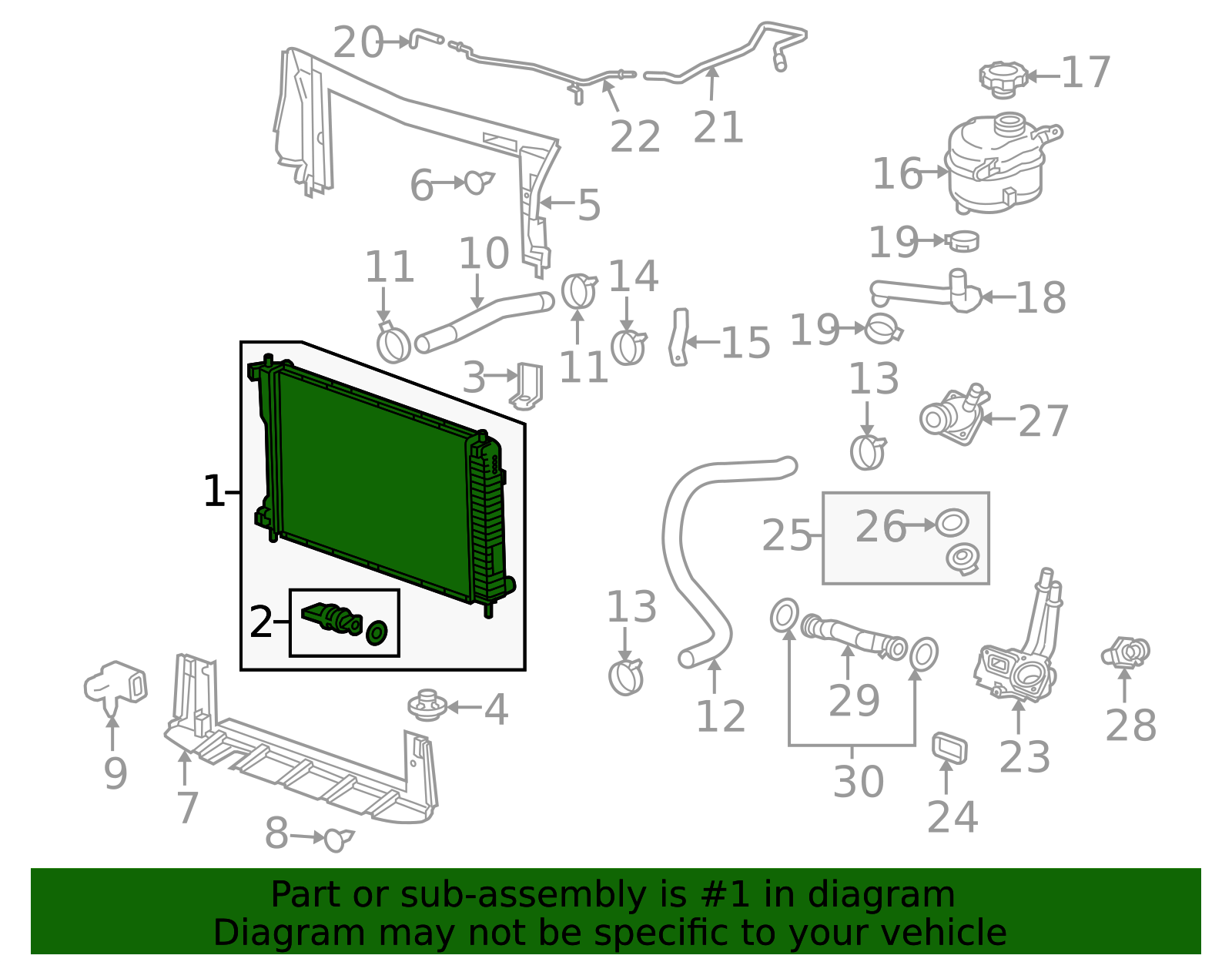 2010-2017 GM Radiator 25952759 GM | GMPartsDirect.com