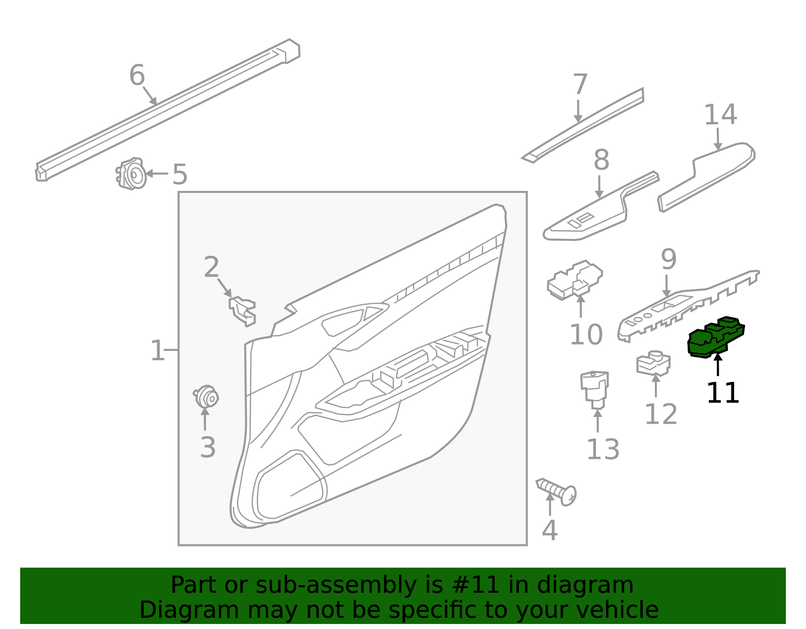 35750-TBA-A42 - Window Switch 2016-2023 Honda Civic | Honda Parts Online