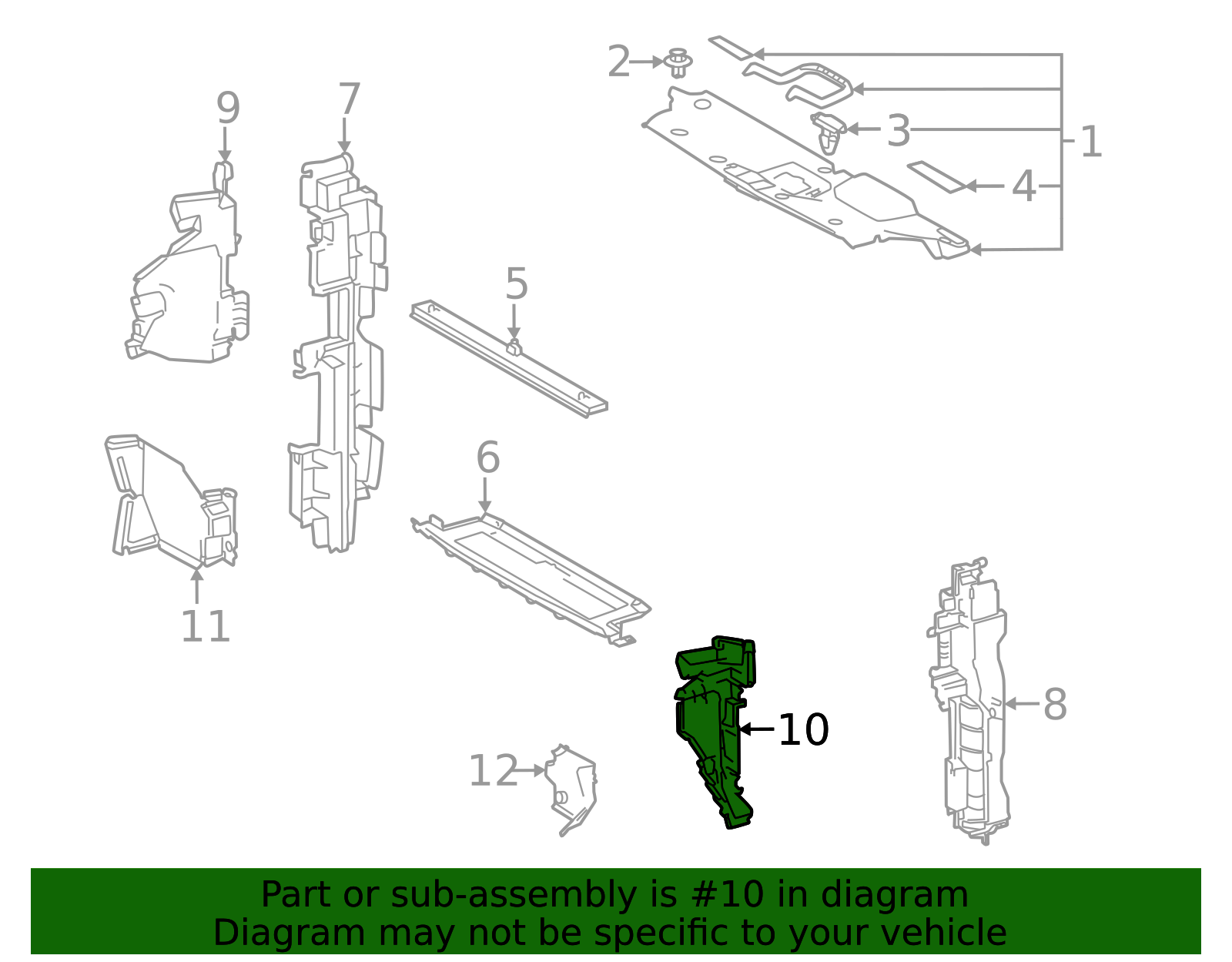 2024-2025 Toyota Grand Highlander Side Seal 16563-F0070 | Toyota Parts ...