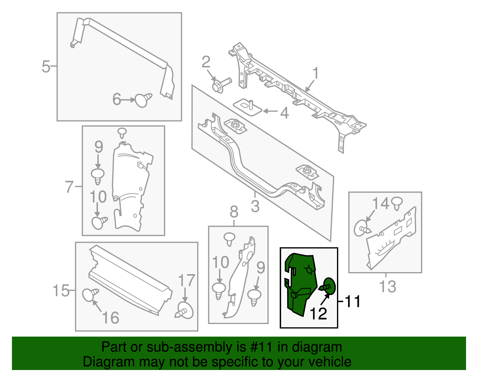 2011-2016 Ford Radiator Support Splash Shield BC3Z-9E944-E | OEM Parts ...