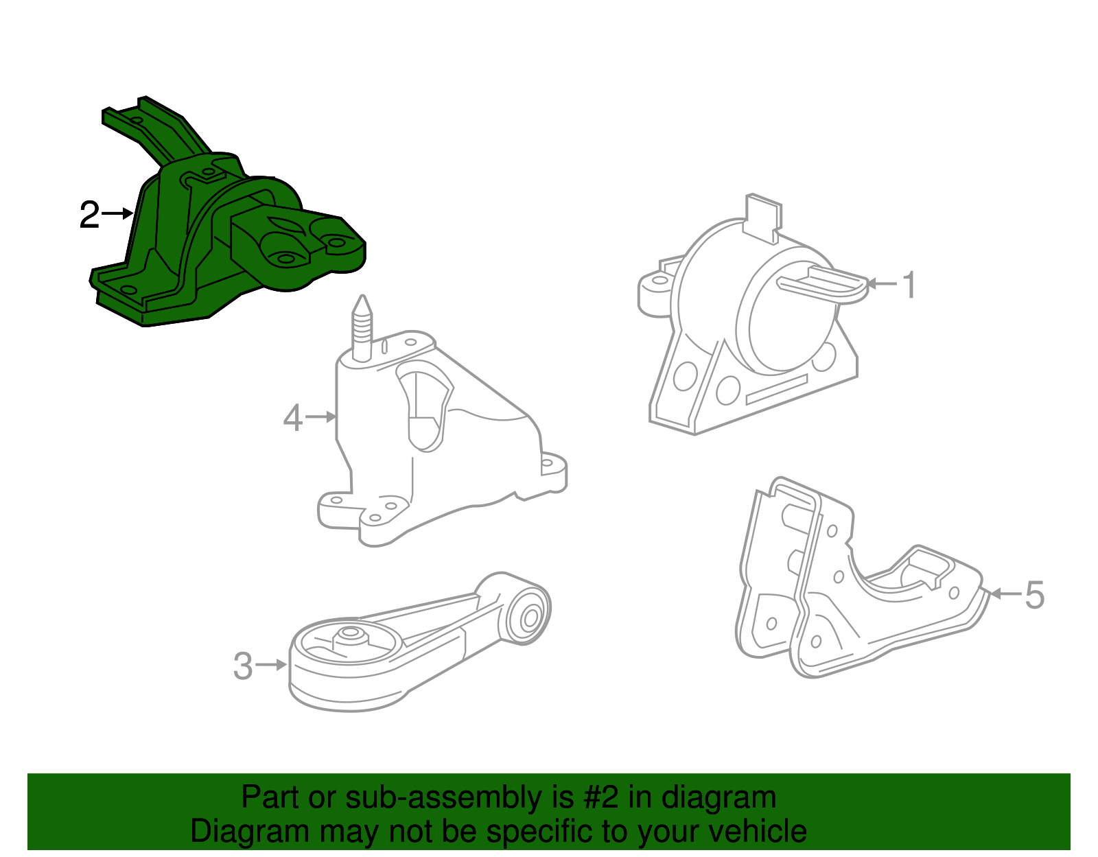 2014-2015 Chevrolet Automatic Transmission Mount 95353403 | OEM Parts ...