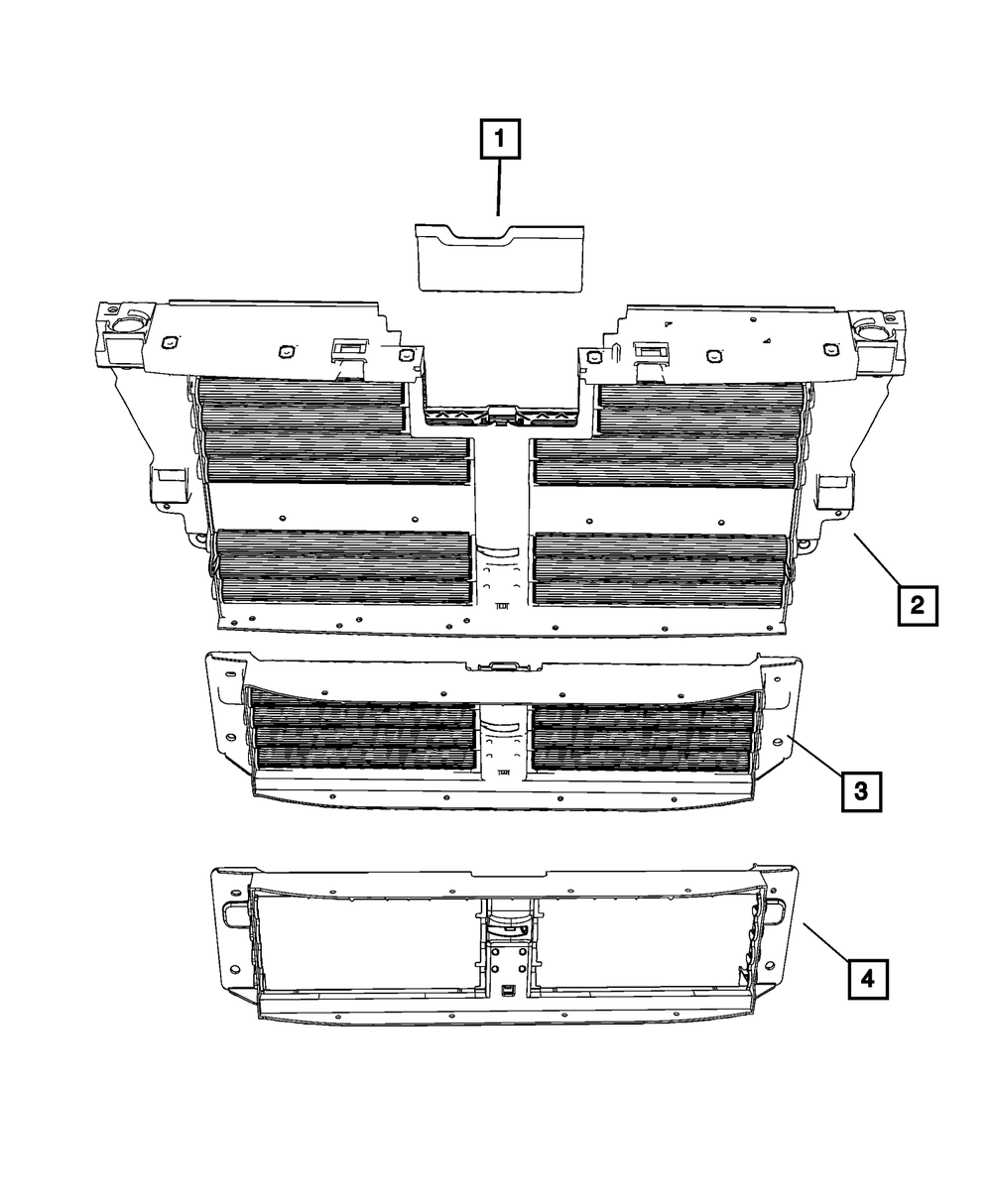 2022-2025 Jeep Grand Cherokee Active Shutter Grille 68488785AE | OEM ...