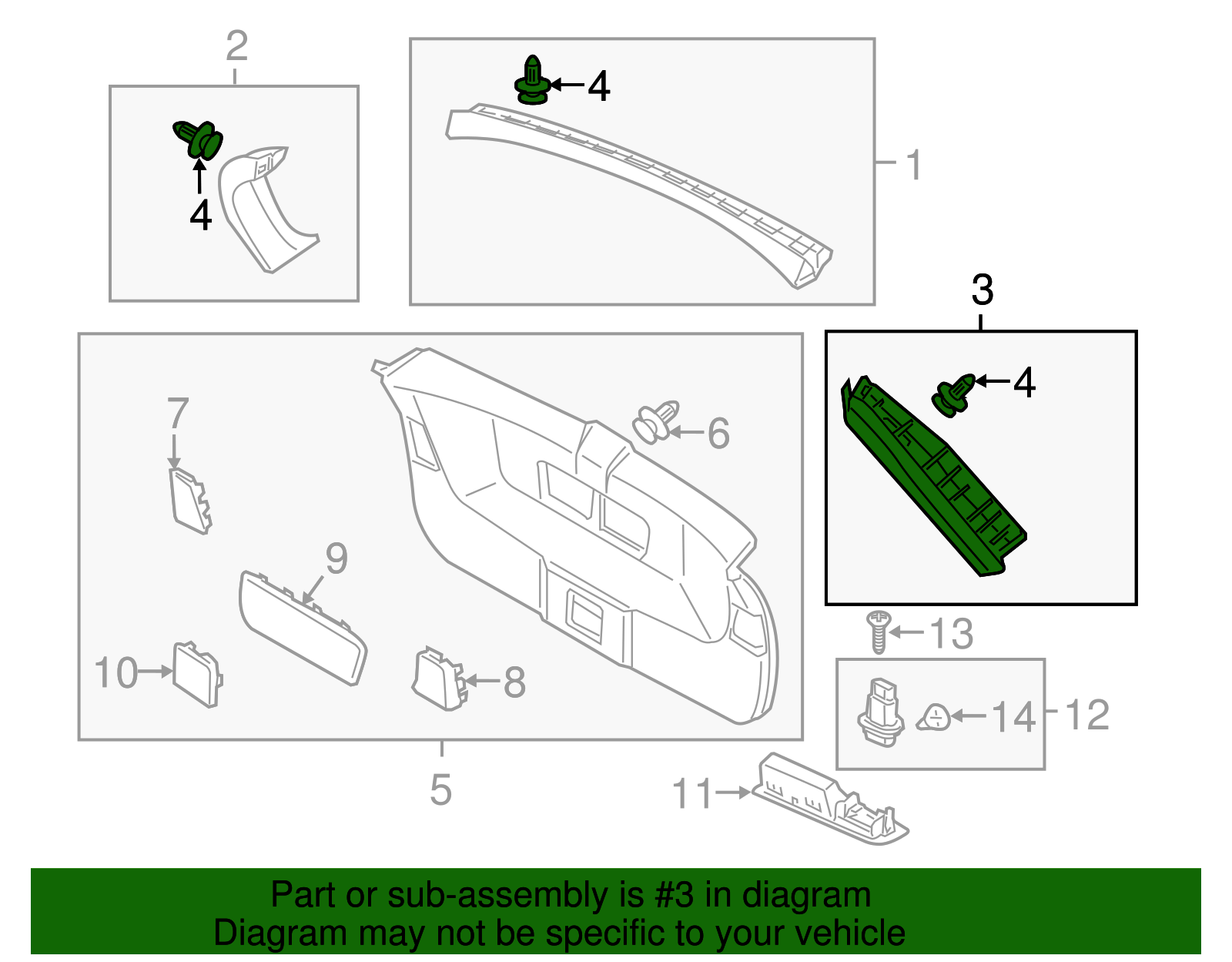 84485-TK8-A01ZC - 2011-2017 Honda Odyssey - Garnish Assembly L Tailgate ...