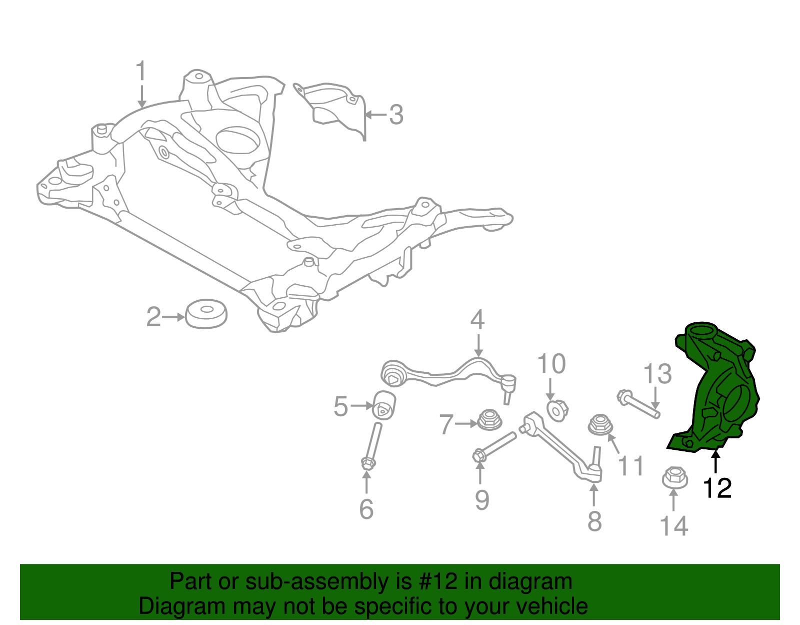 31216792286 - 2014-2023 BMW Steering Knuckle (31-21-6-792-286) | BMW of ...
