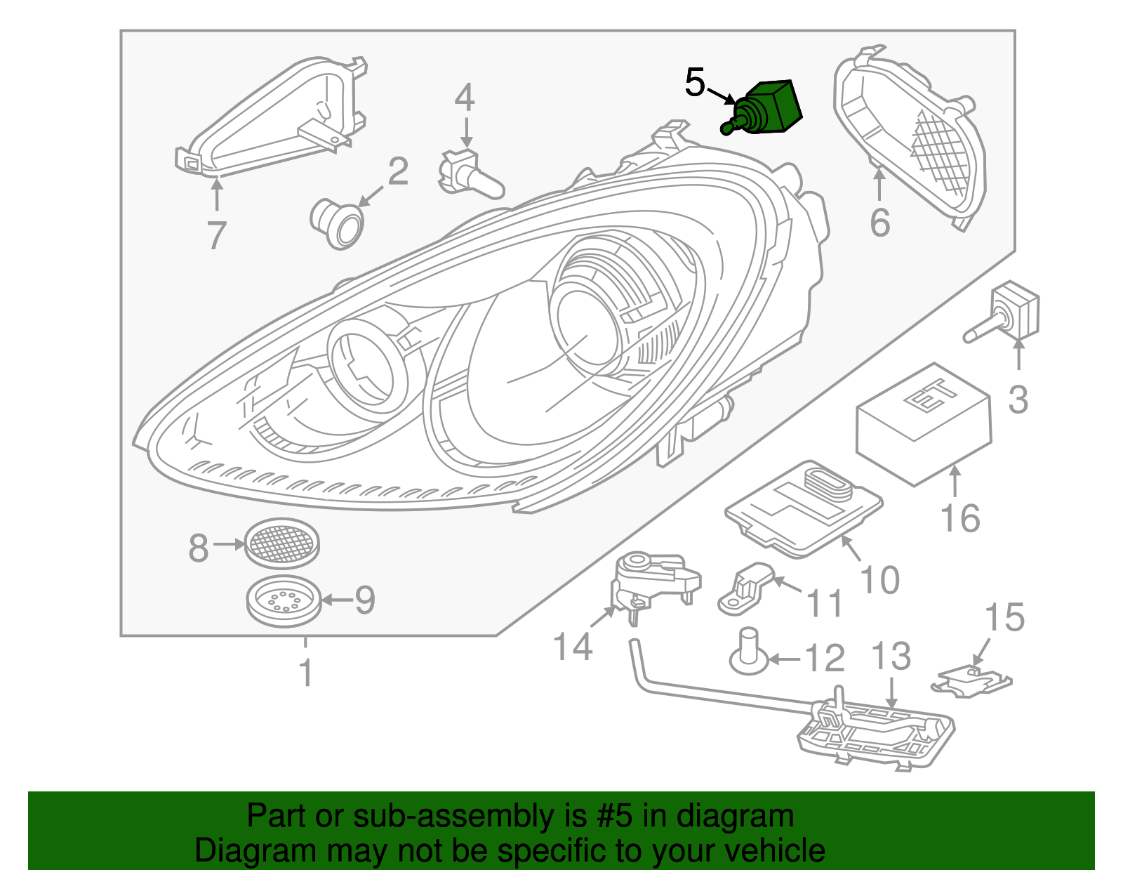 2010-2018 Porsche Adjust Motor 970-631-141-00 | Sunset Porsche Parts