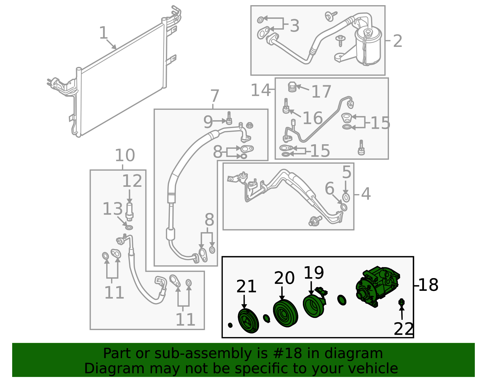 2008-2012 Ford A/C Compressor 9G1Z-19703-B | Ford OEM Parts Outlet