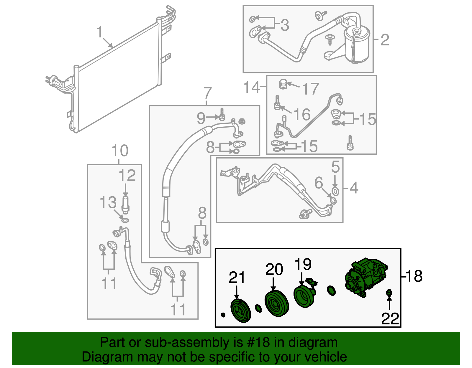 2008-2012 Ford Compressor Assembly 9G1Z-19703-B | Ford OEM Parts Outlet