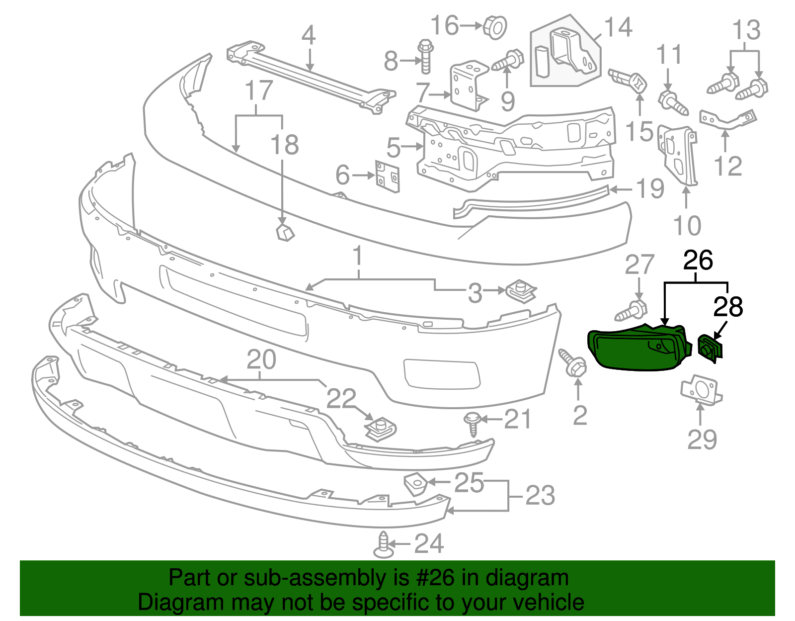 2011-2014 Chevrolet Passenger Side Fog Light Bezel 19370765 | Shop ...