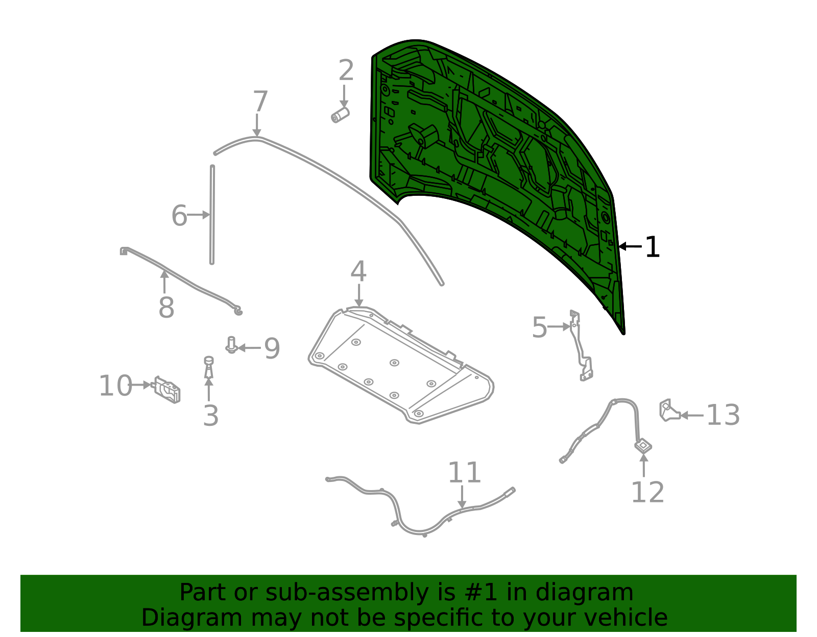 M1PZ-16612-B - High-Quality Hood Assembly for AutoNation Parts