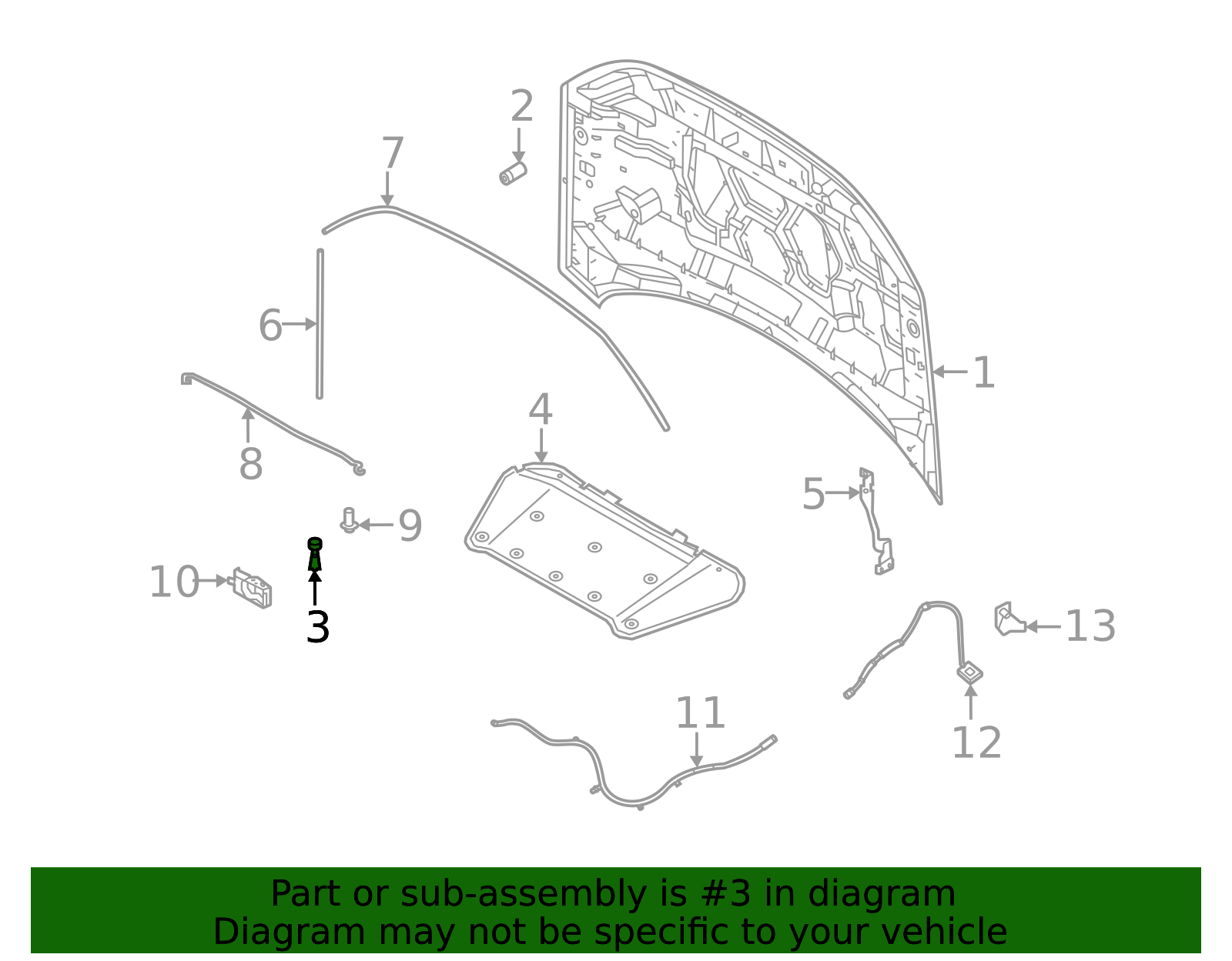 2021-2025 Ford Hood Bumper M1PZ-16758-A | OEM Parts Online