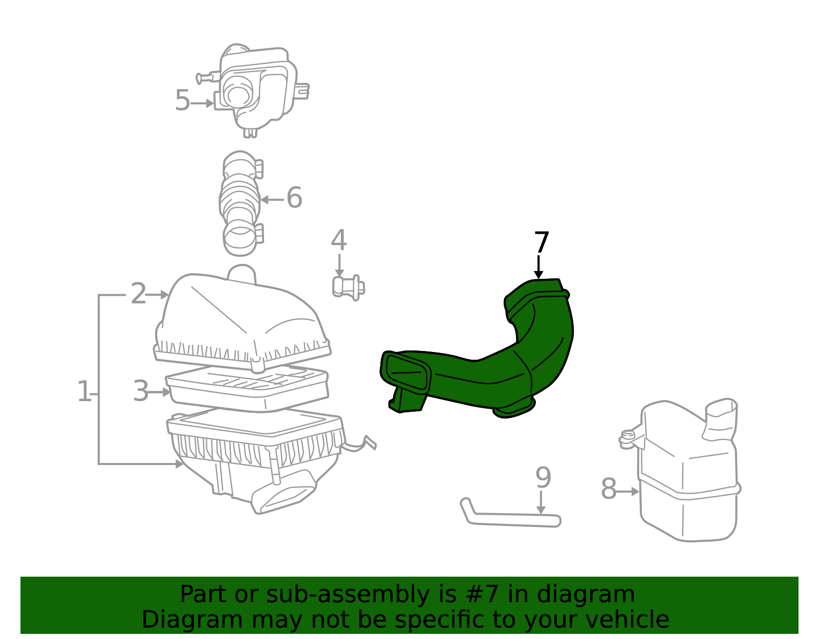 2000-2001 Toyota Camry Engine Air Intake Hose 17750-74031 | Toyota ...