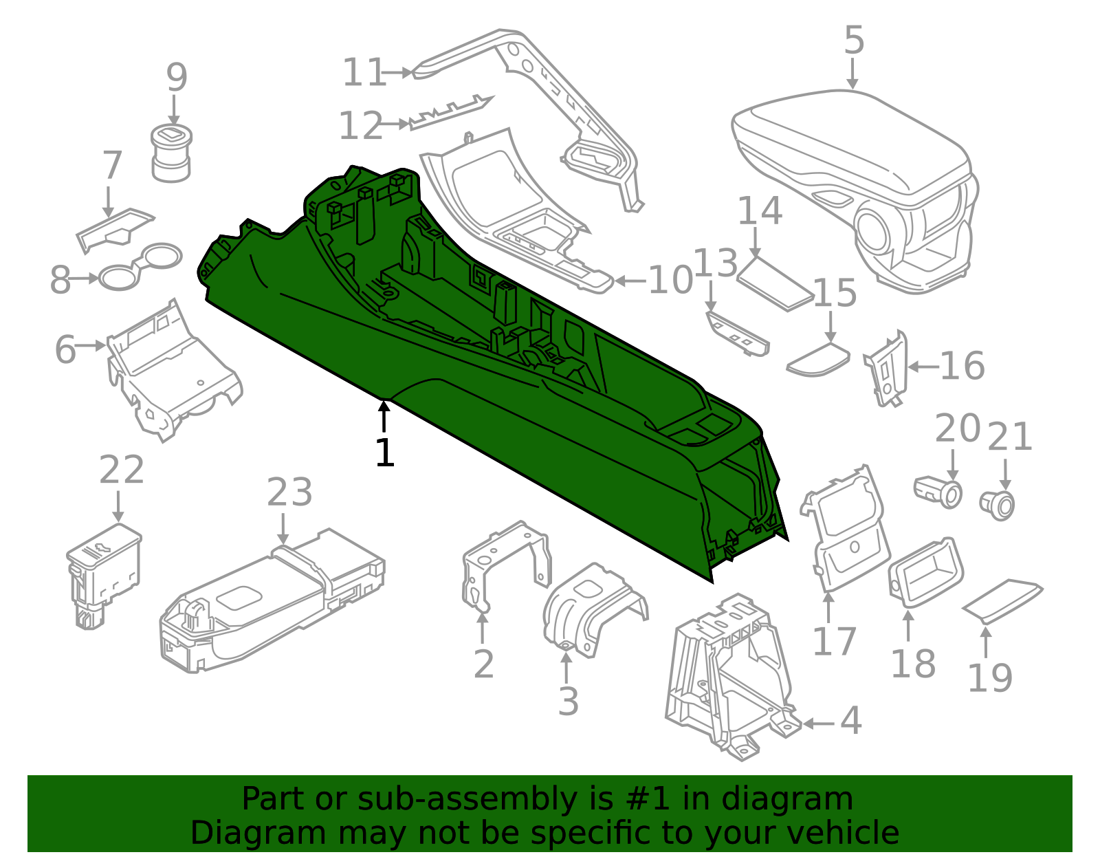 2016-2023 BMW Center Console 51-16-9-335-198 | The BMW Mini Part Store
