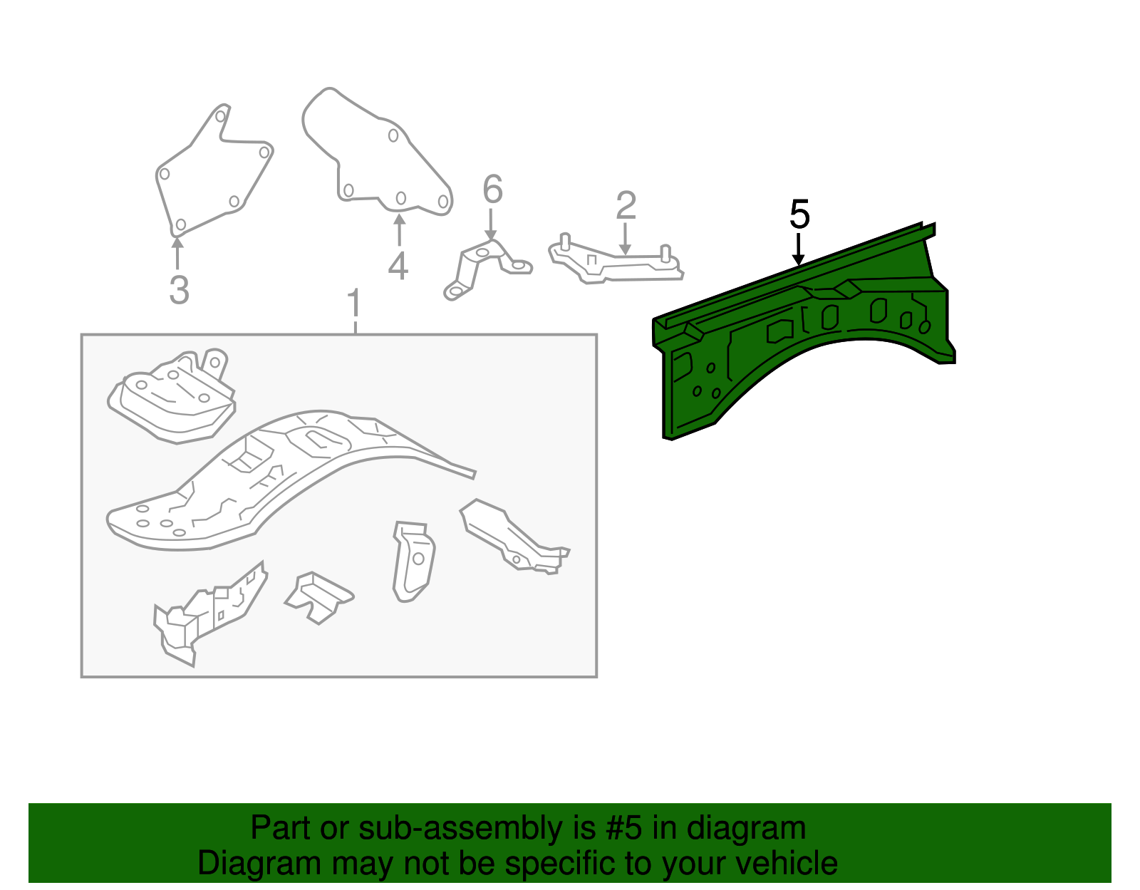53706-04030 - Fender Rail (Left, Front) - 2016-2023 Toyota Tacoma | OEM ...