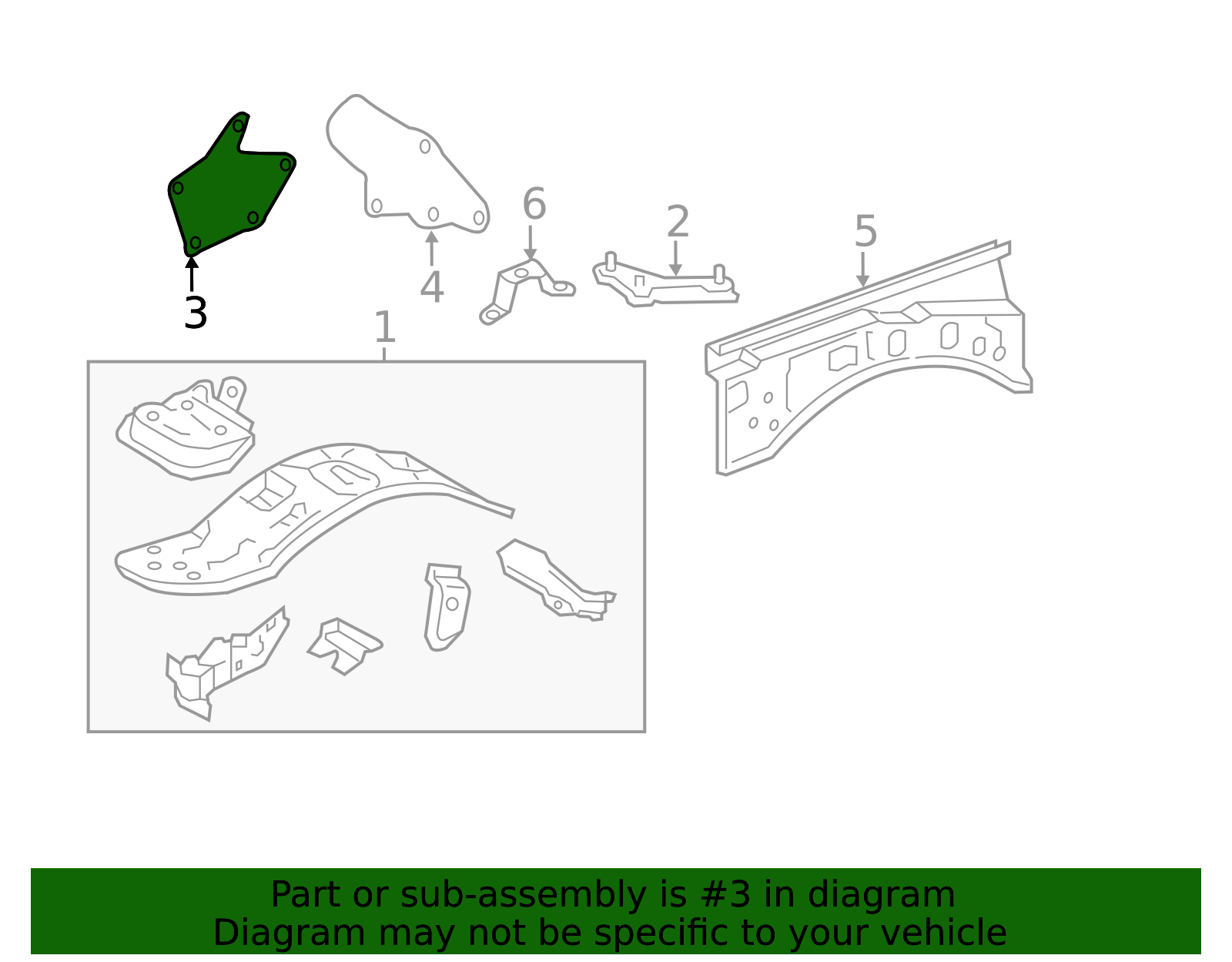 2005-2023 Toyota Tacoma Fender Apron Seal (Front, Upper) 53735-04060 ...