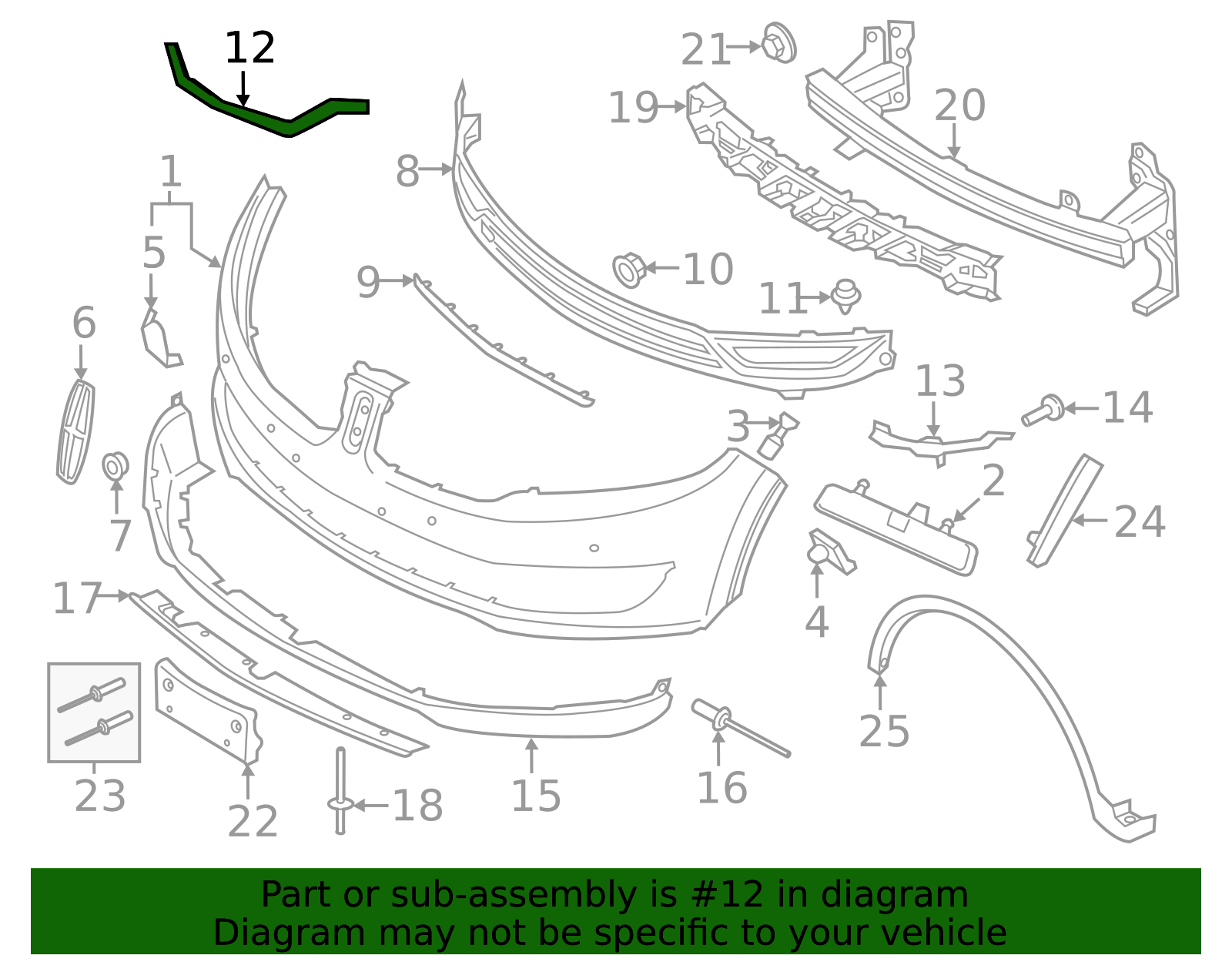 FA1Z-17K946-AA - Outer Molding 2016-2018 Lincoln MKX | Big 3 Auto Parts