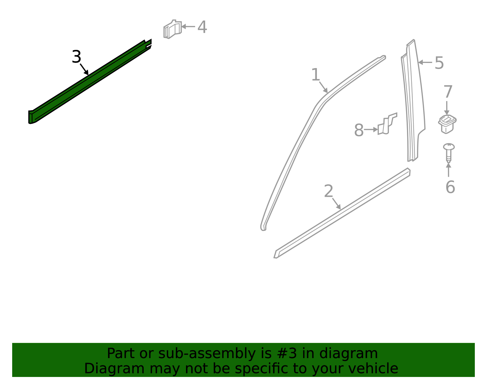 Genuine BMW 51-33-7-428-676 | Belt Weather-Strip | FREE Shipping on ...