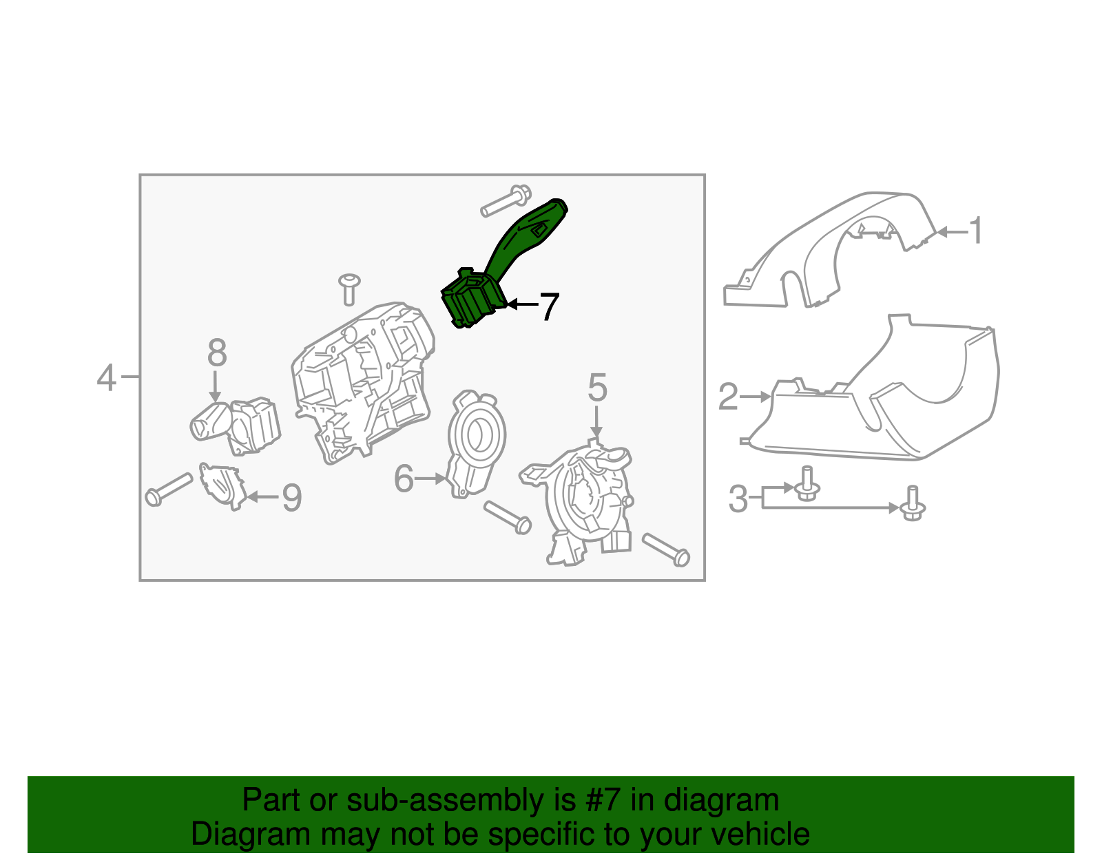 2015-2024 Ford Wiper Switch DG9Z-17A553-DA | Miracle Ford Parts